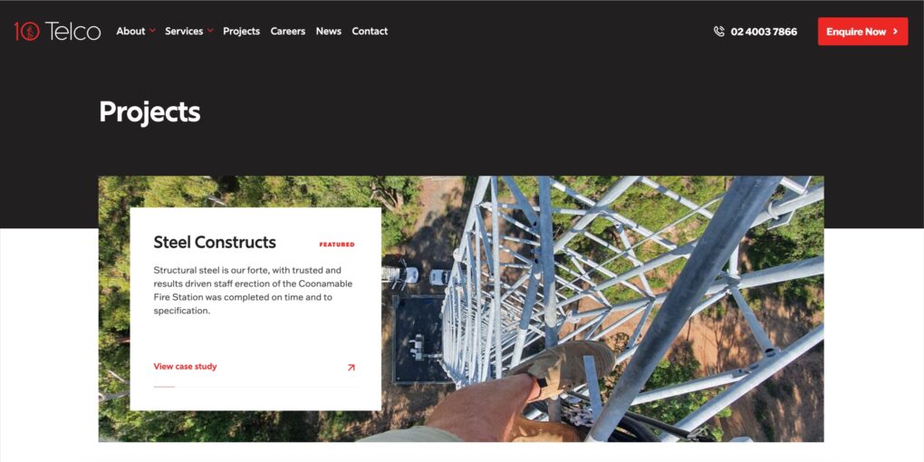 Telecom Website Design - 10Telco: Redback