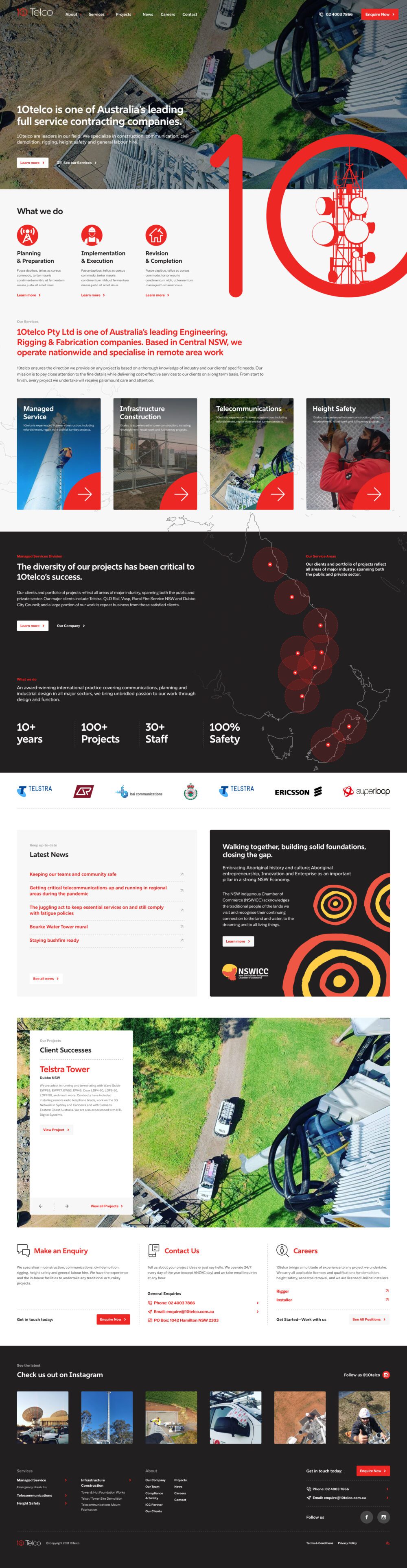 Telecom Website Design - 10Telco: Redback
