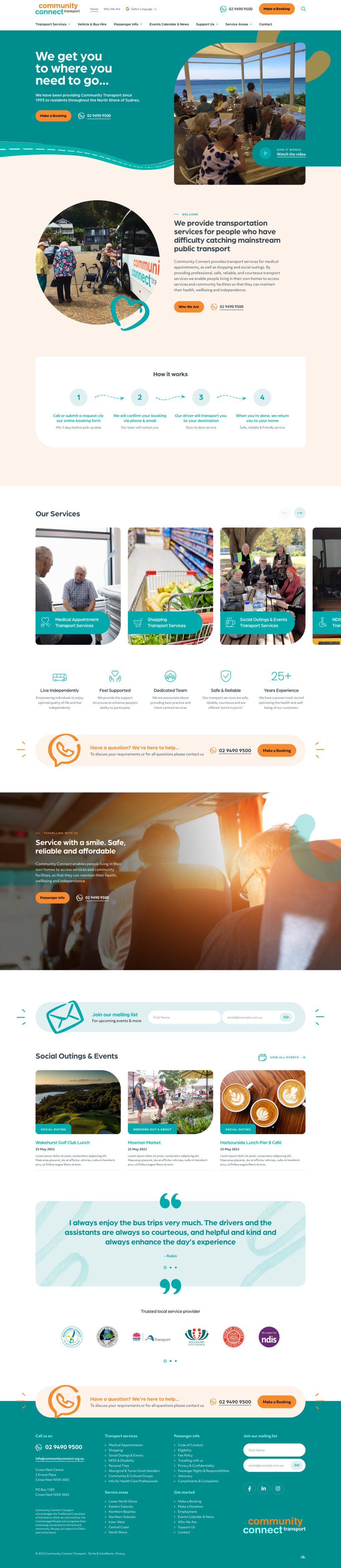 Transport Website - Community Connect Transport: Redback