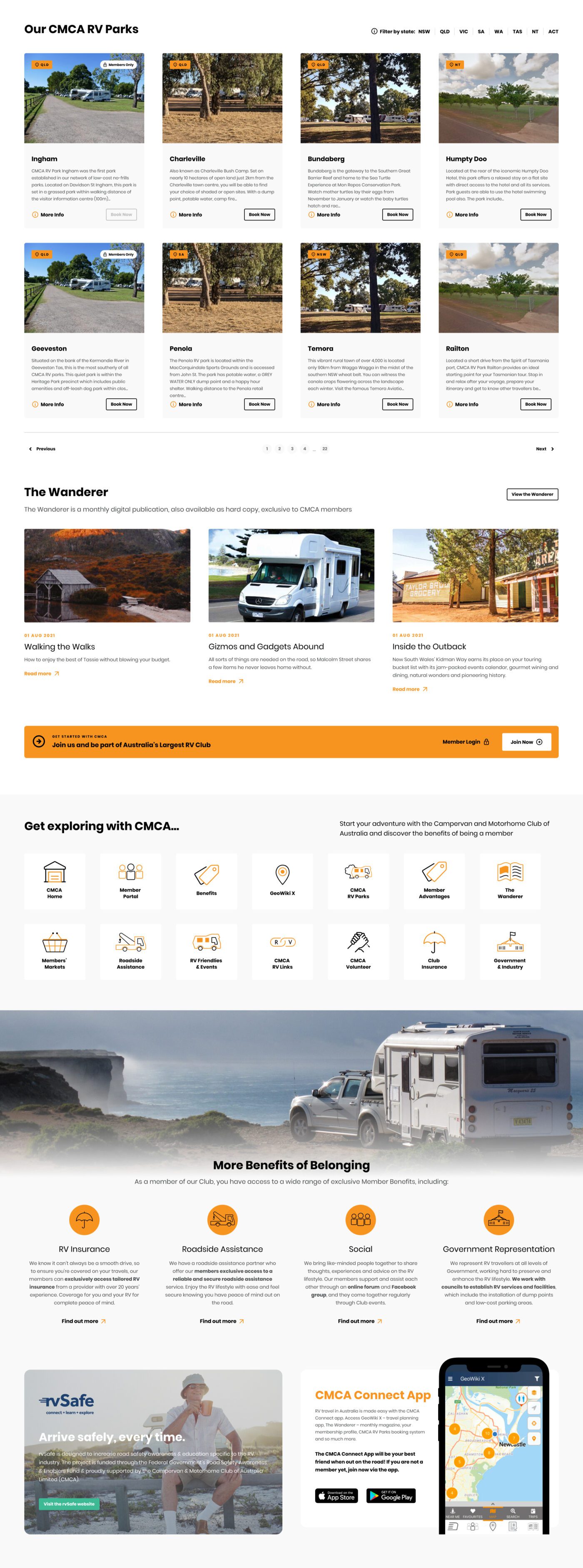 Club Website Design - UX For CMCA: Redback