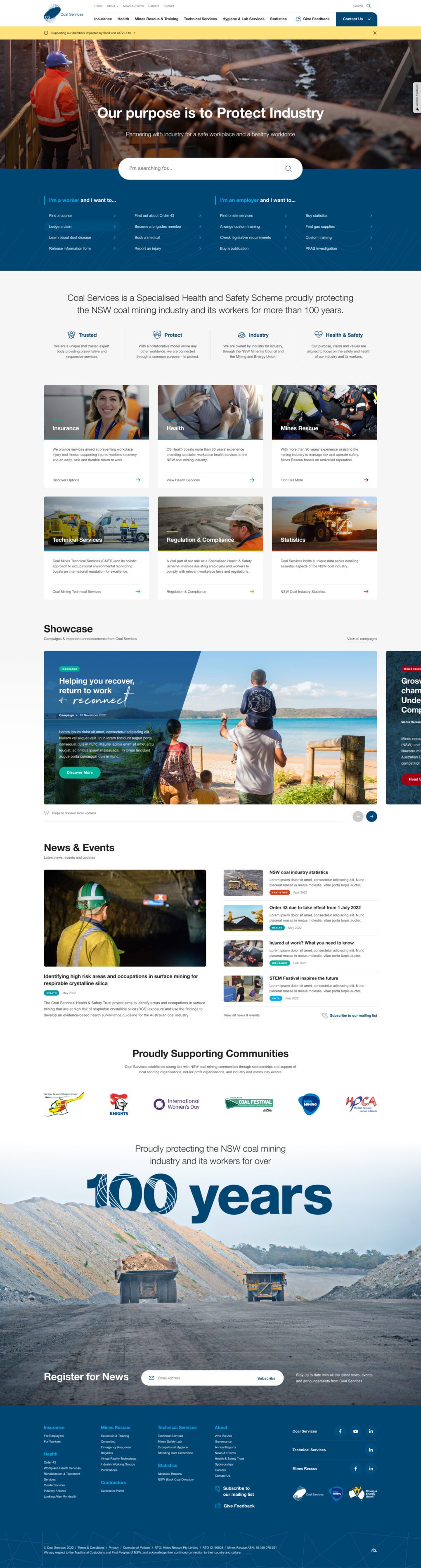 Mining Website Design - Coal Services: Redback