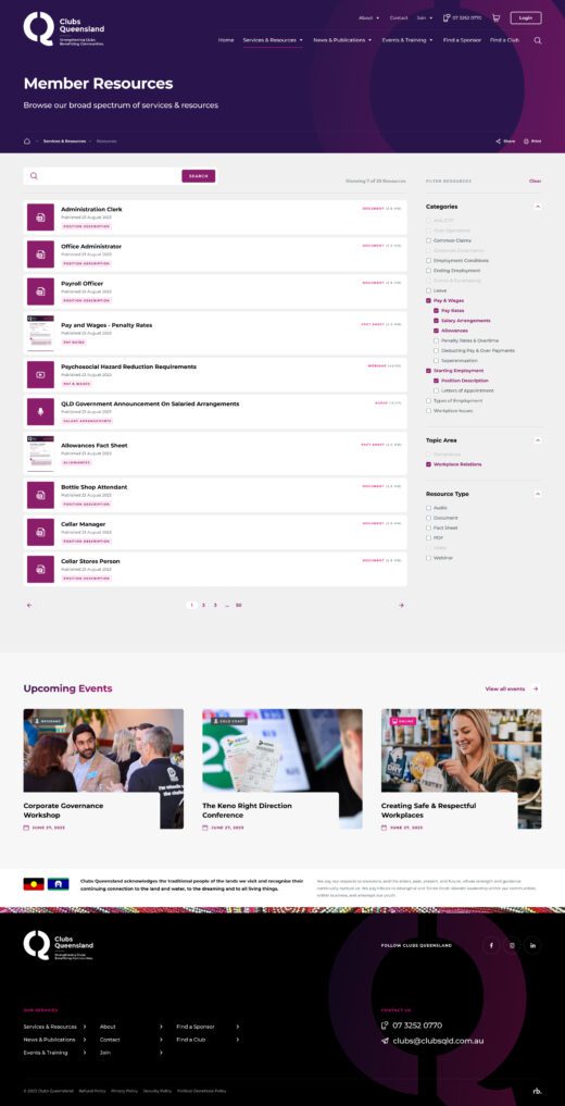 Sports Club Website Design - Clubs QLD: Redback