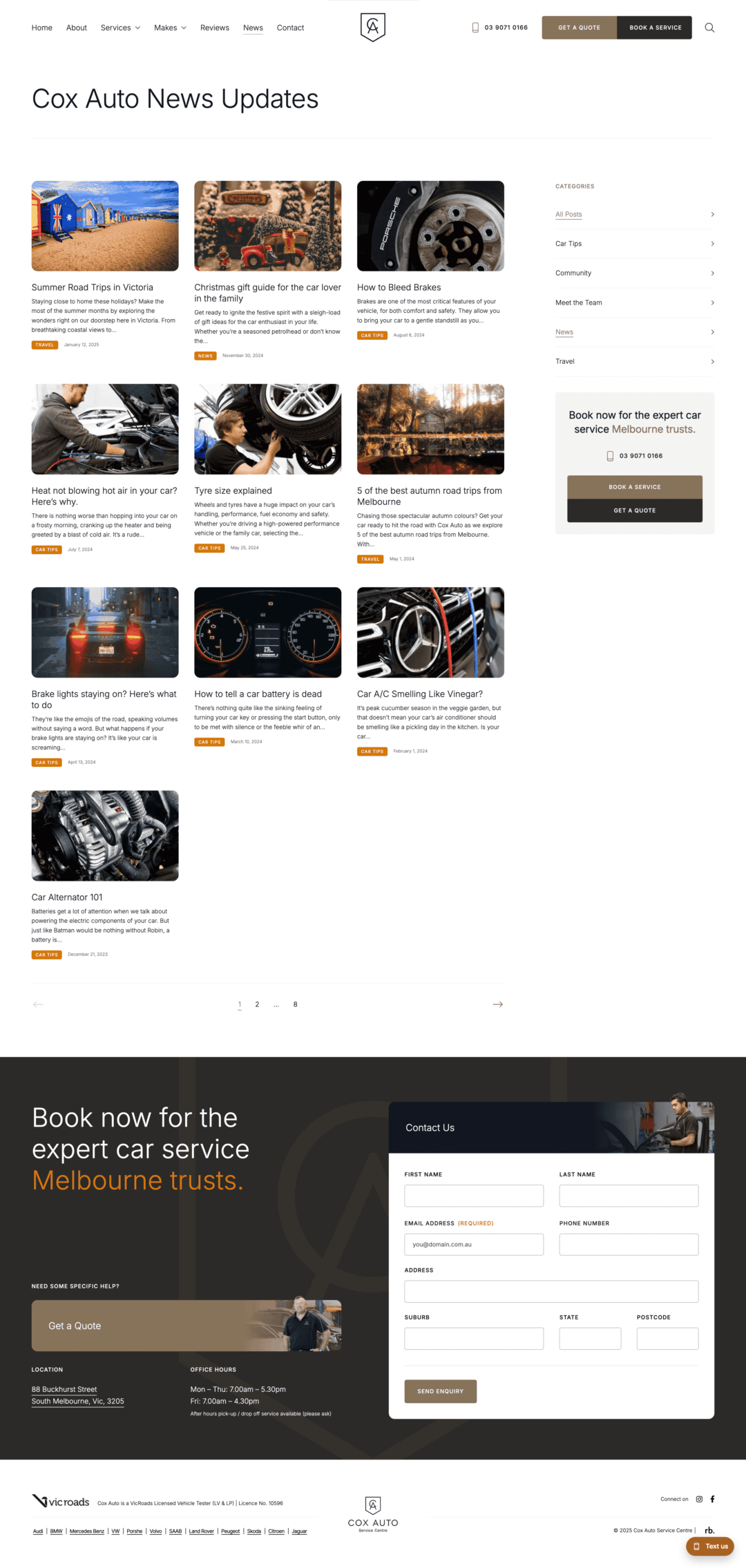 Auto Mechanic Website Design Australia: Redback