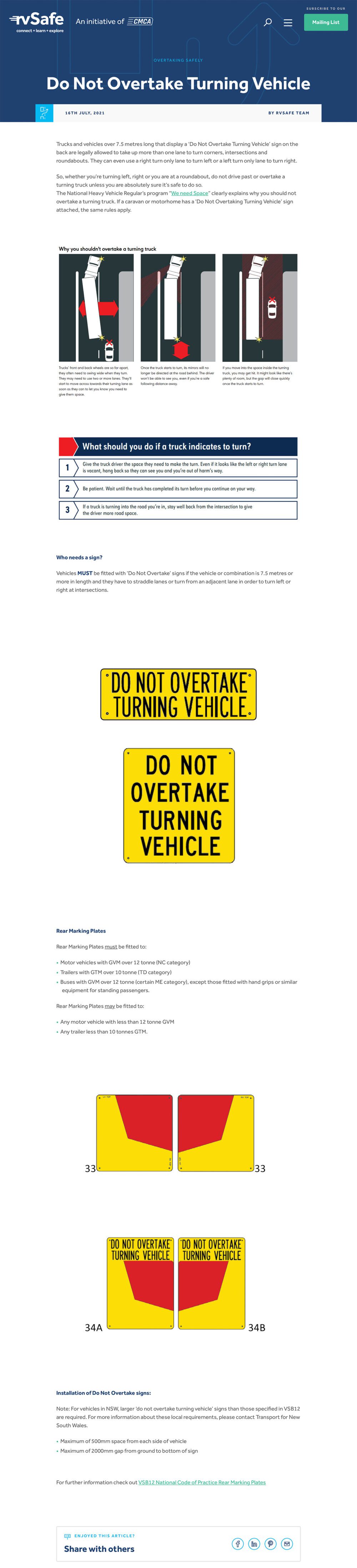 Road Safety Website Design & Development - RVSafe: Redback