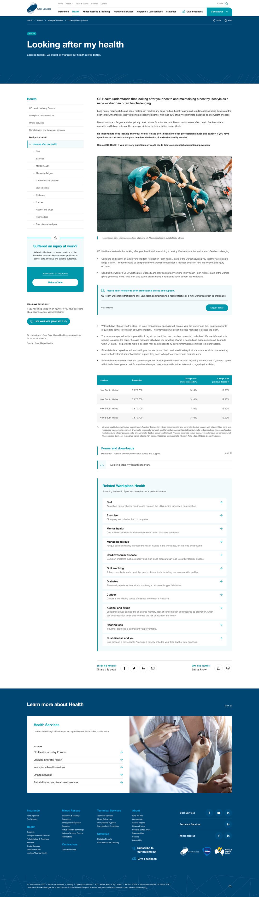 Mining Website Design - Coal Services: Redback