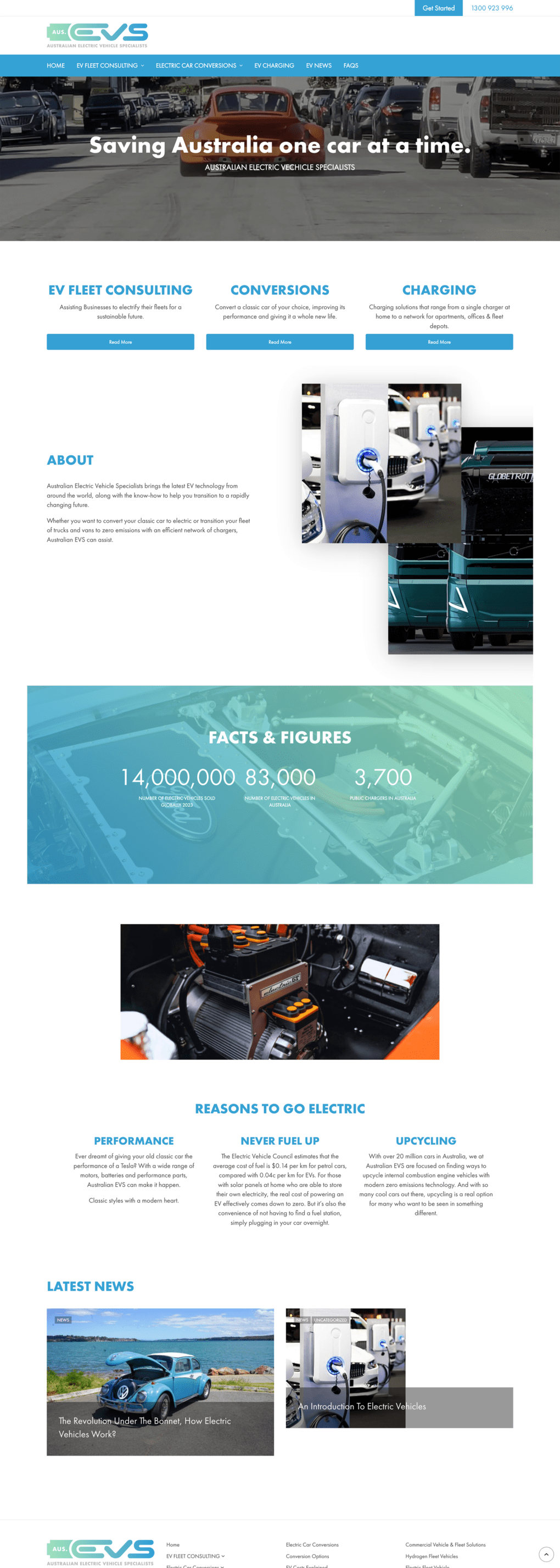 EV Website Design - Australian EVS: Redback