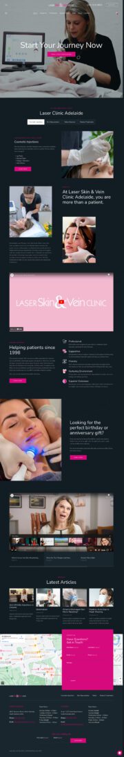 Beauty Clinic Web Design - Laser Skin And Vein: Redback