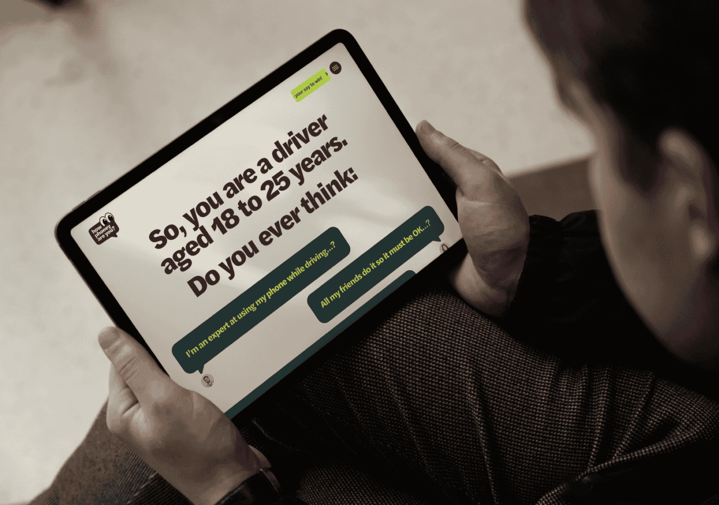 Mobile Phone Usage Campaign Website Design: Redback