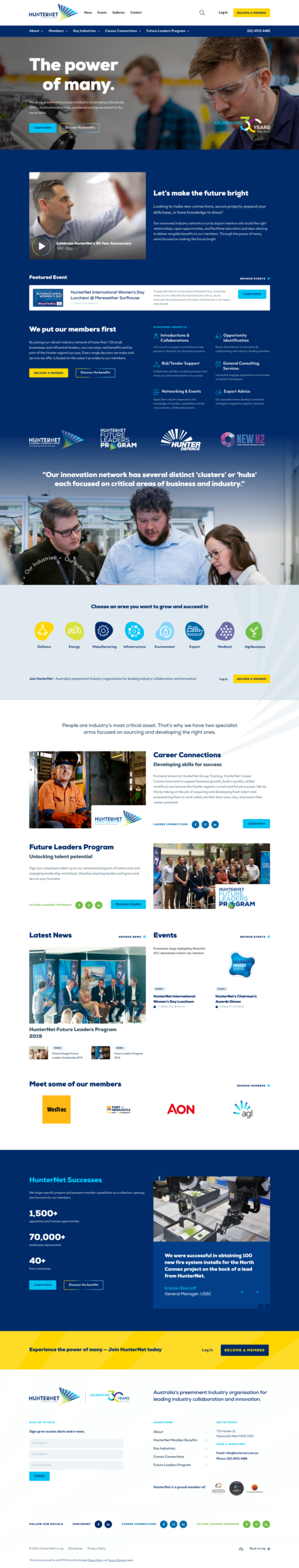 Networking Organisation Website - HunterNet: Redback