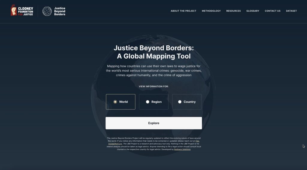 Non Profit Website Design - The Clooney Foundation: Redback