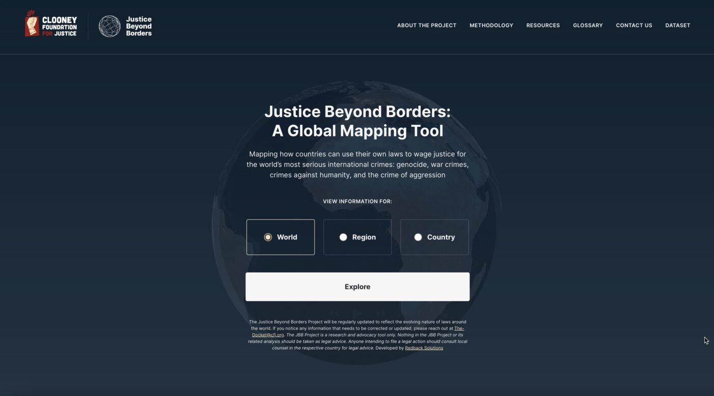 Non Profit Website Design - The Clooney Foundation: Redback