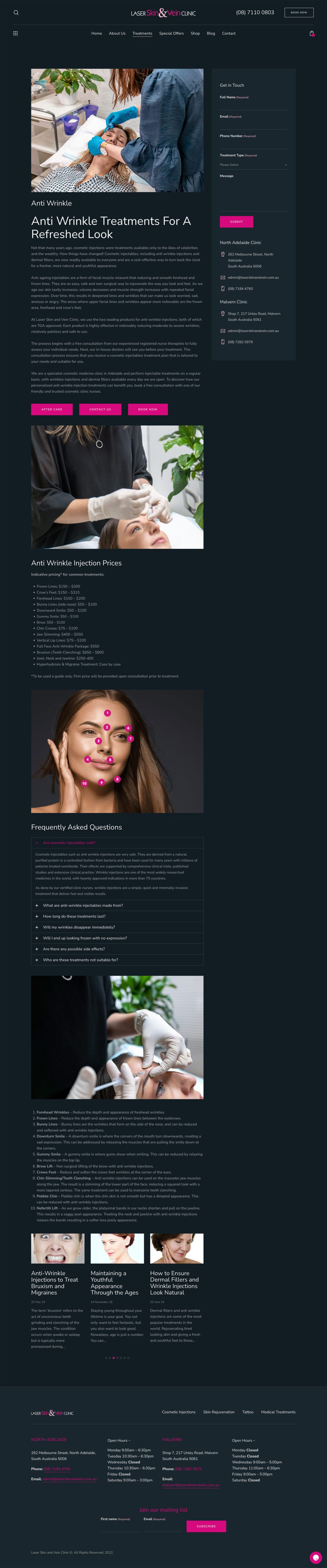 Beauty Clinic Web Design - Laser Skin And Vein: Redback