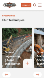Civil Engineering Website & SEO - Warner Company: Redback