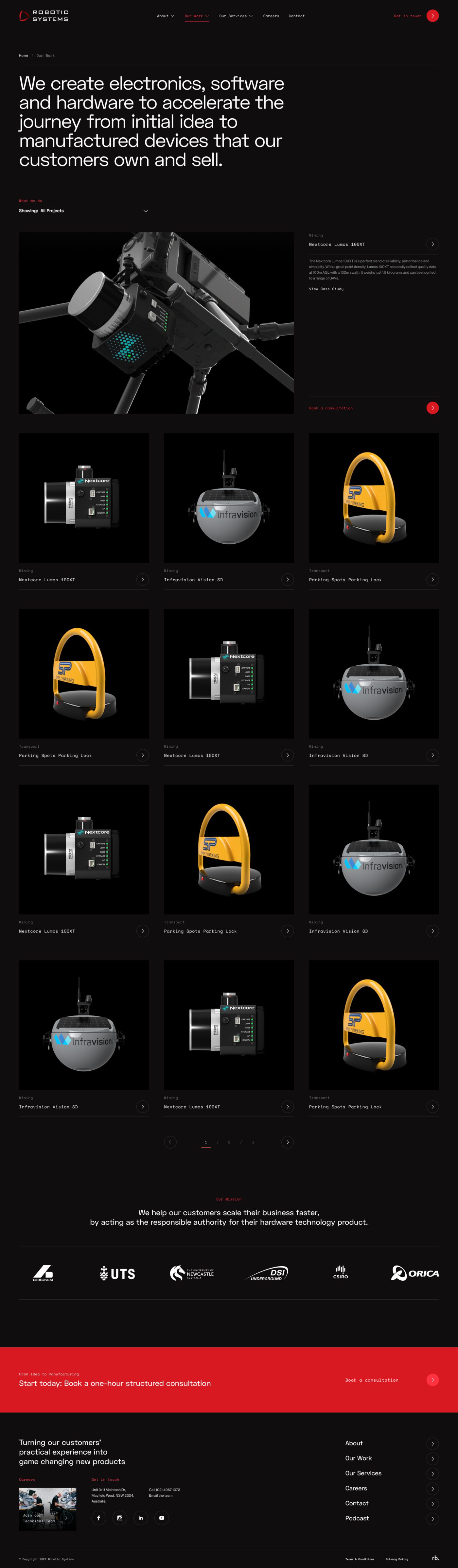 Robotic Website Design - Robotic Systems: Redback