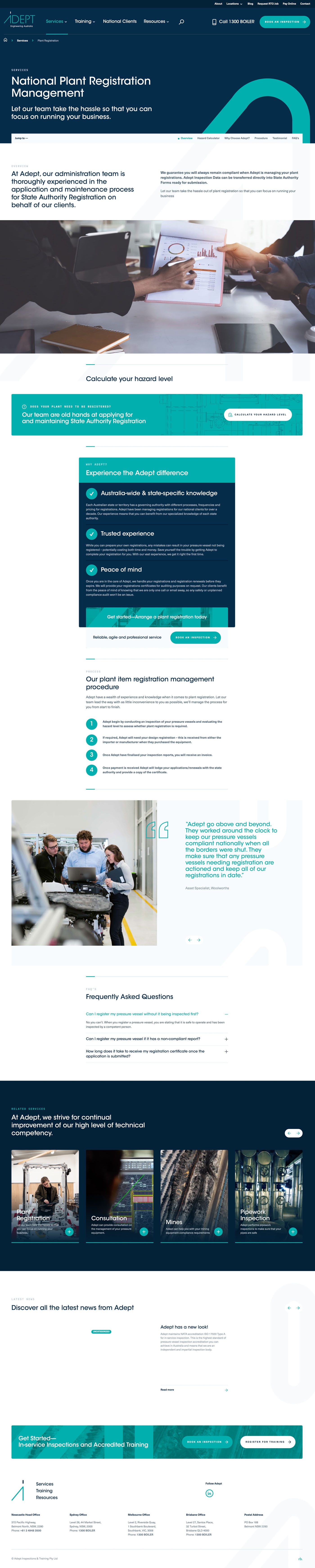 Pressure Vessel Inspector Website - Adept: Redback