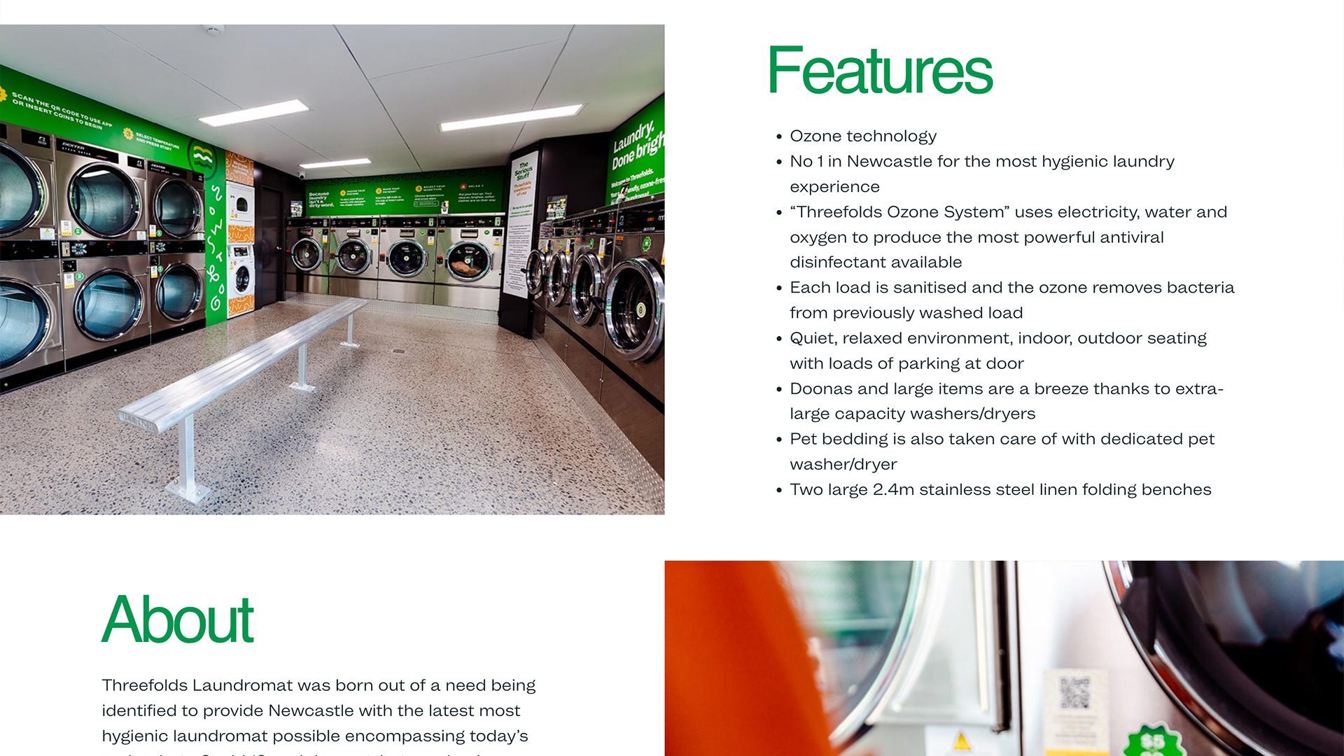 Laundry Website Design & Advertising - Threefolds: Redback