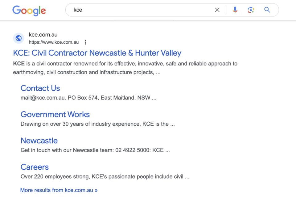 Civil Contractor Website & SEO - KCE: Redback