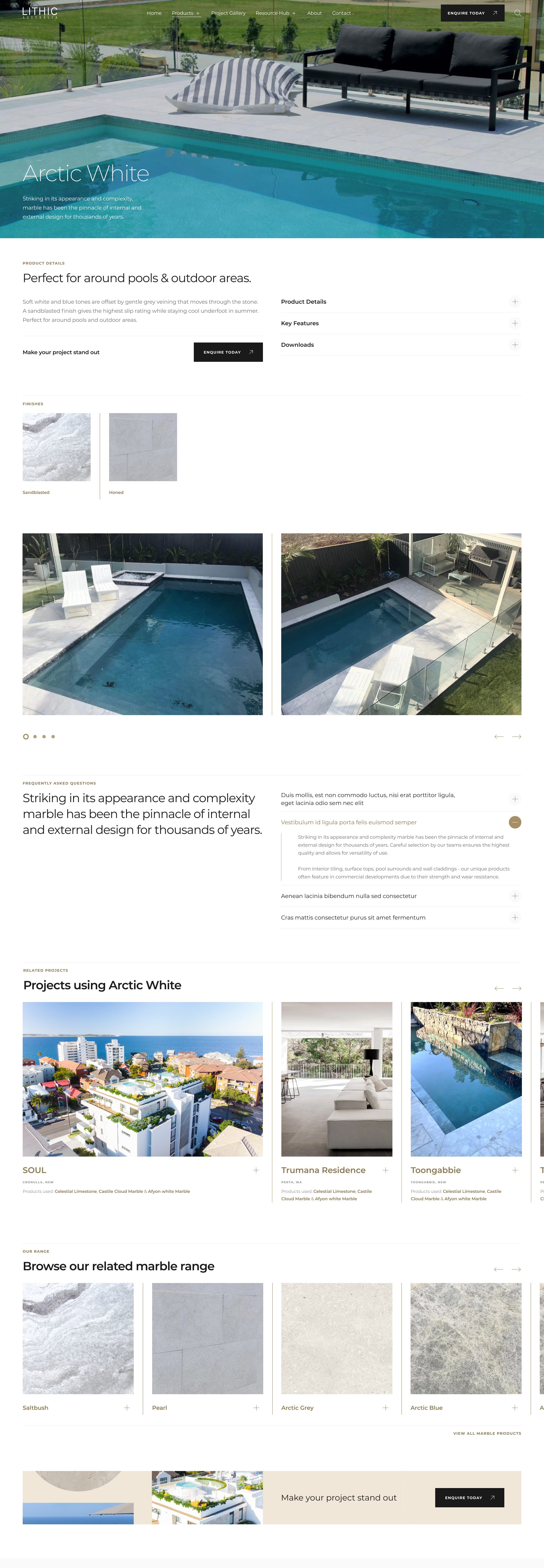 Natural Stone Website Design - Lithic Australia: Redback