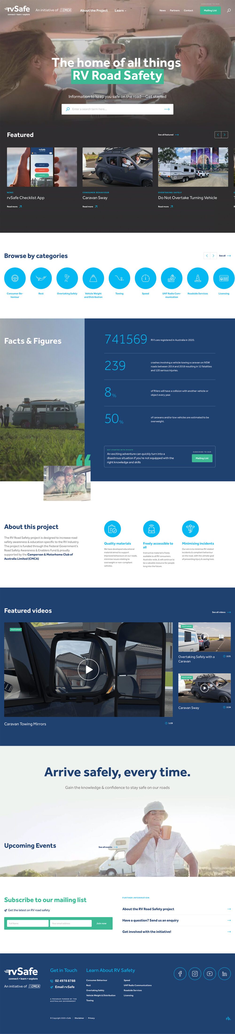 Road Safety Website Design & Development - RVSafe: Redback