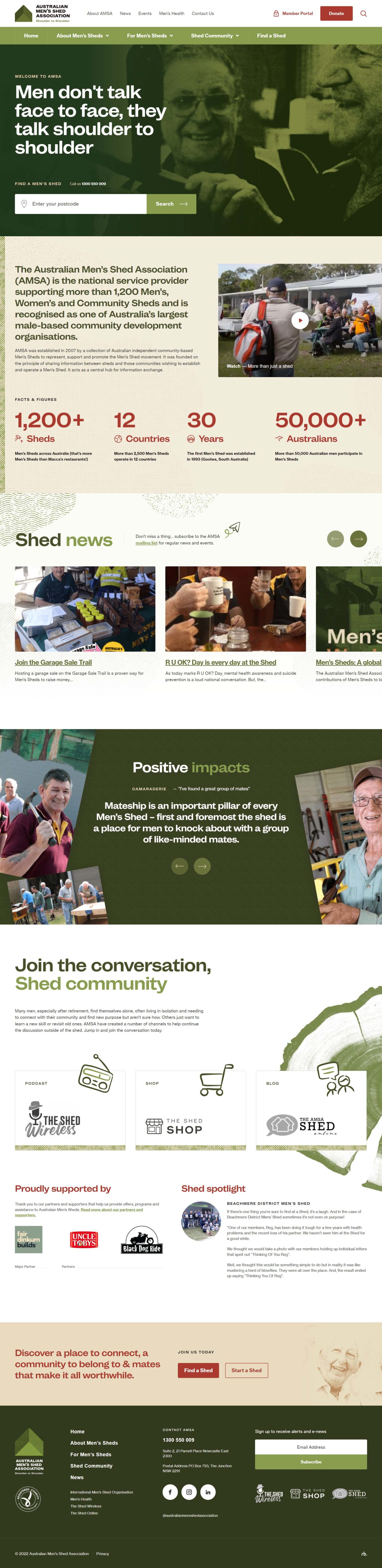 Community NFP Website Design & Development - AMSA: Redback