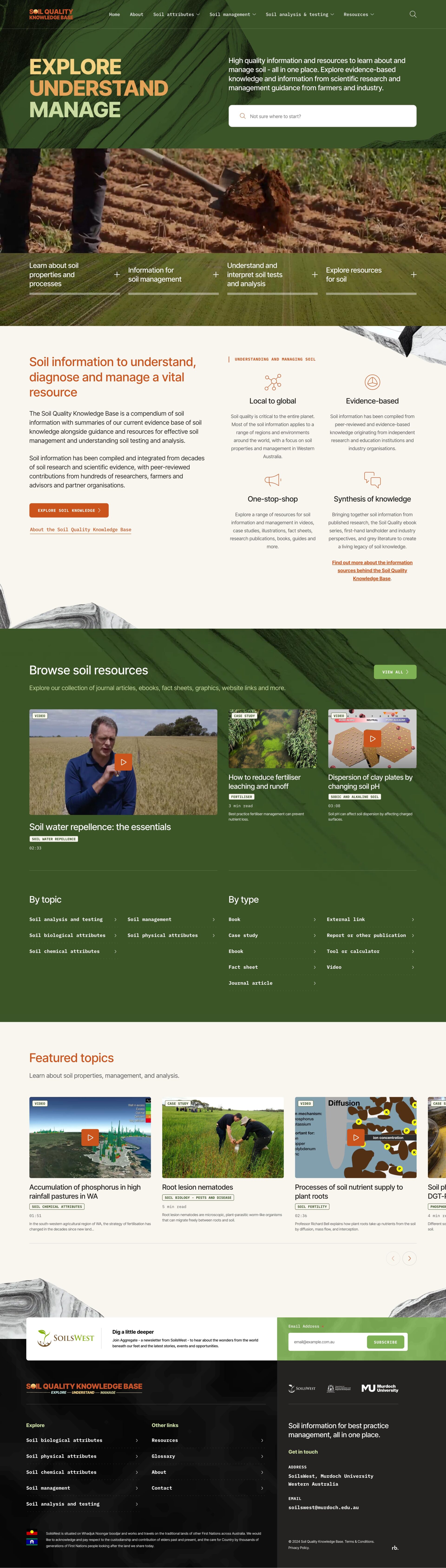 Agriculture Website Design & Development - SoilsWest: Redback